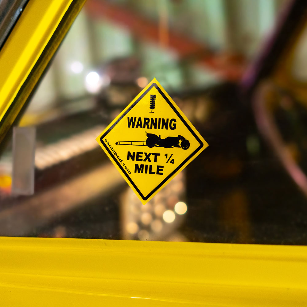 Warning Sticker - Bike – Santa Pod Raceway Shop